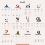 Snoopy calendar 2025 printable – Artsy Fanzy Shop